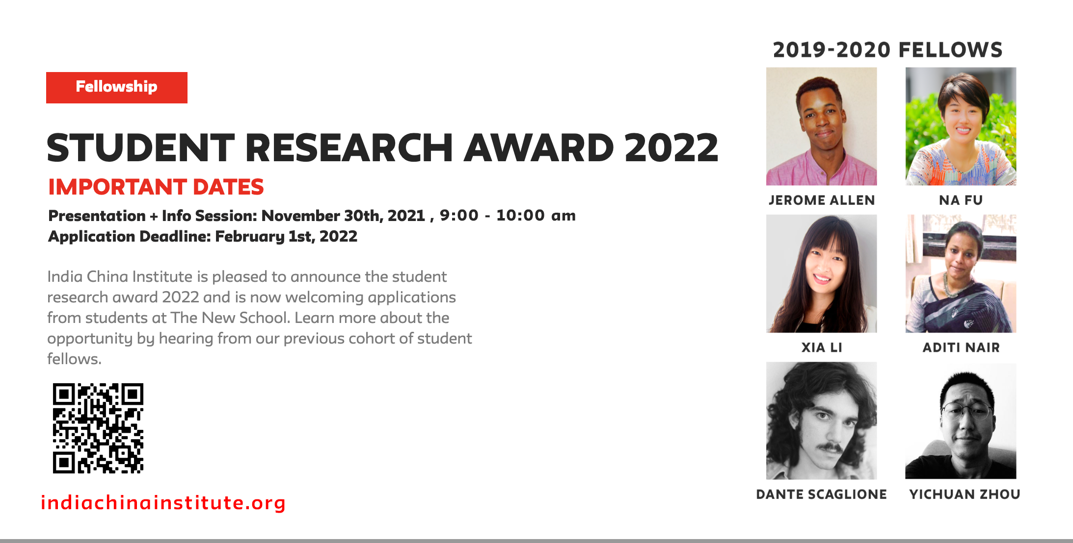 Research Award for The New School Students - India China Institute